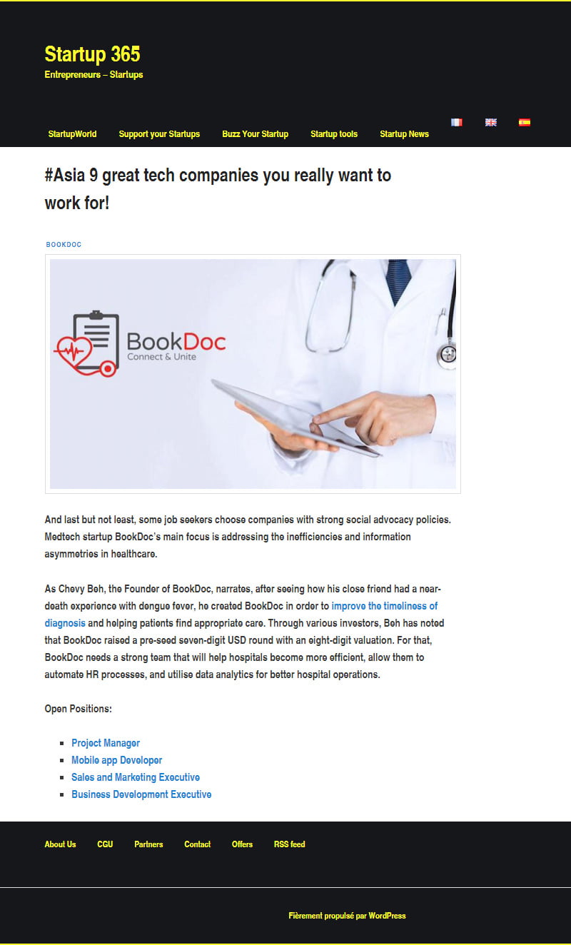 BookDoc featured on e27 - BookDoc