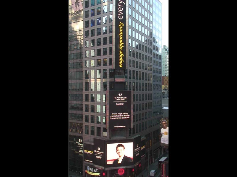 BookDoc founder featured on New York Times Square together with Brunei Royal Family 1st ...