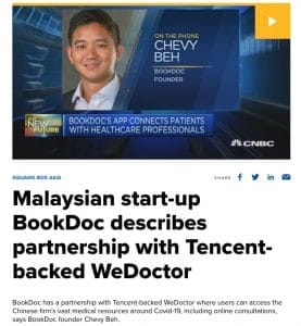 BookDoc Partners with Tencent-backed WeDoctor & CNBC - BookDoc